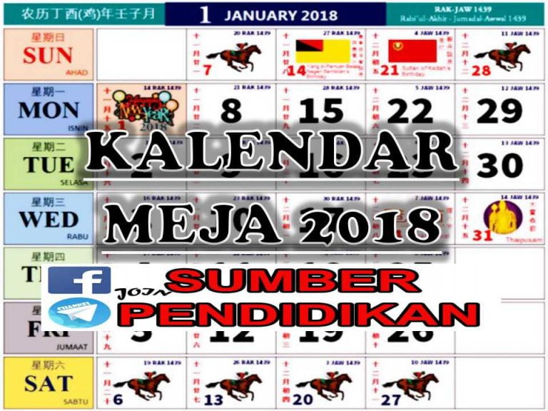 Kalendar 2018 - Sumber Pendidikan